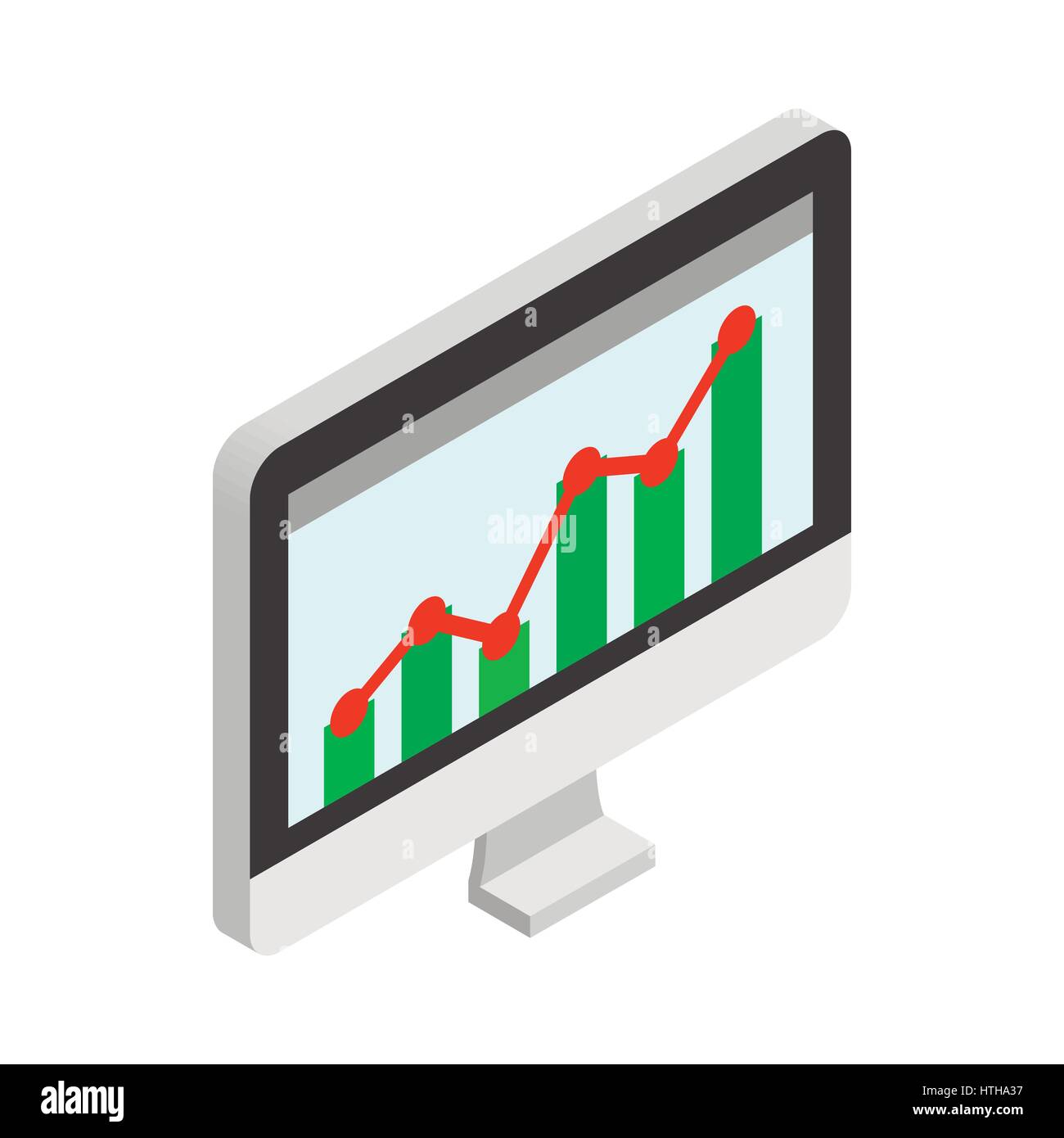 Monitor with diagram Cut Out Stock Images & Pictures - Alamy