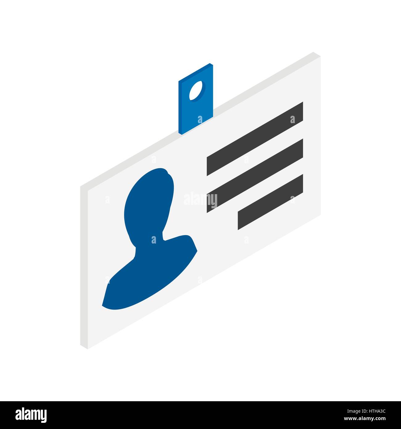 Identification card icon, isometric 3d style Stock Vector Image & Art ...