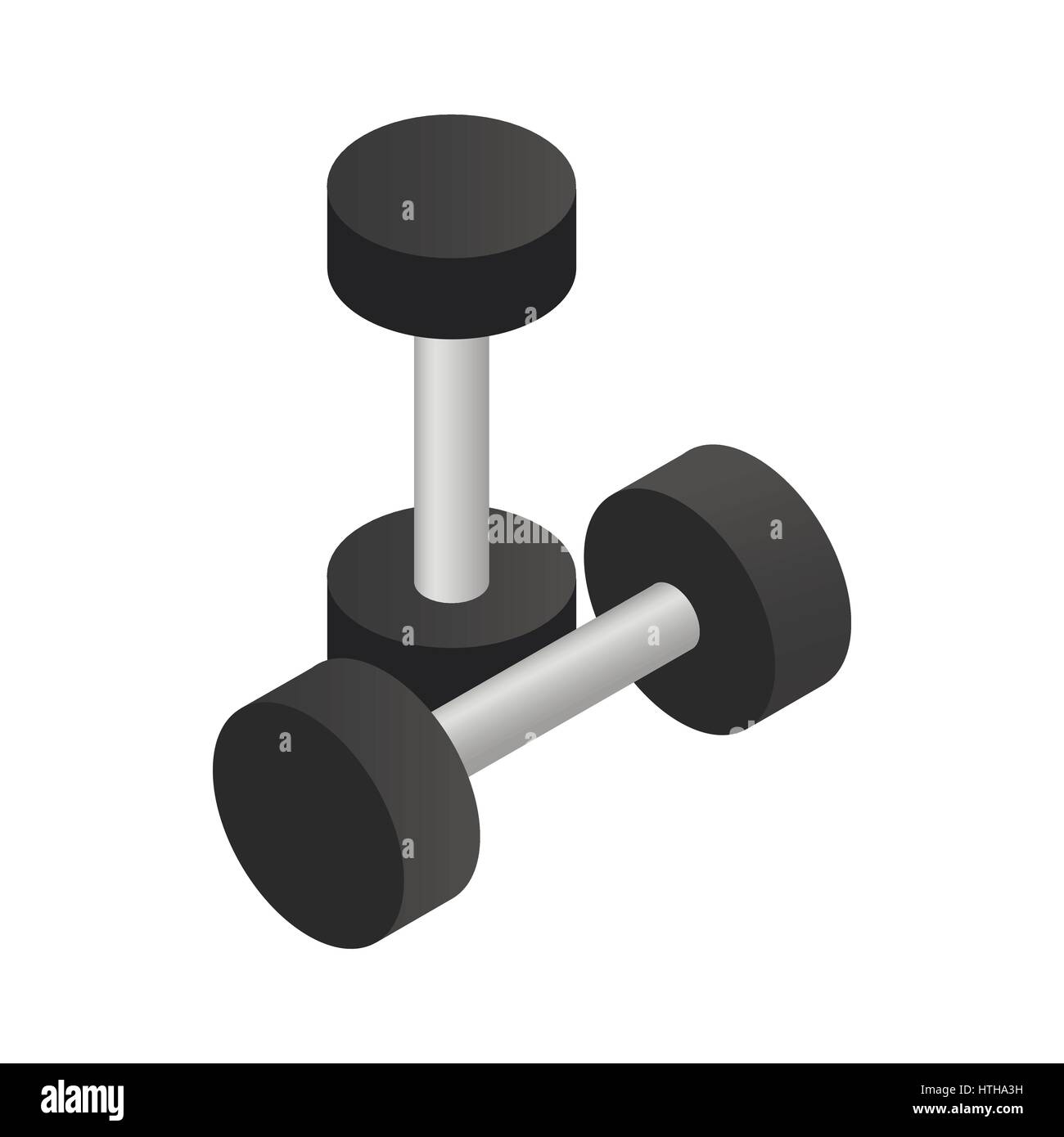 Pair of dumbbell icon, isometric 3d style Stock Vector Image & Art - Alamy