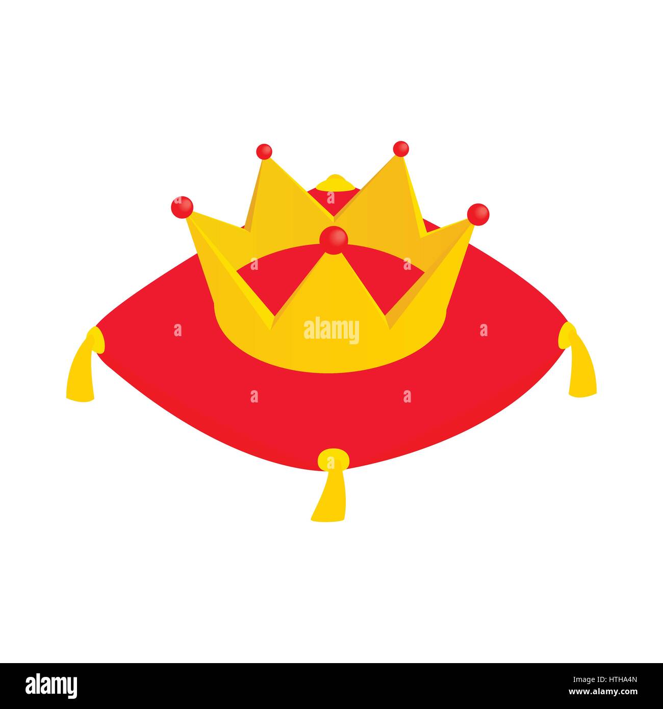 Gold crown red pillow Stock Vector Images - Alamy