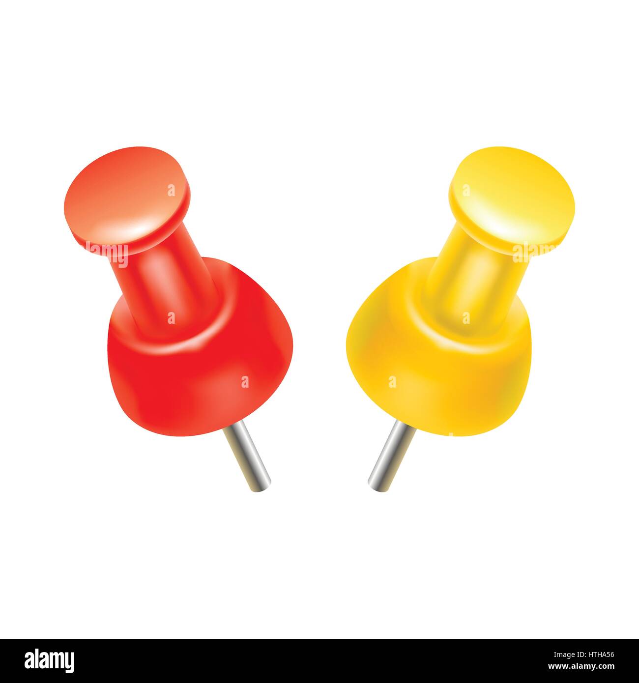 Color pins icon, realistic style Stock Vector Image & Art - Alamy