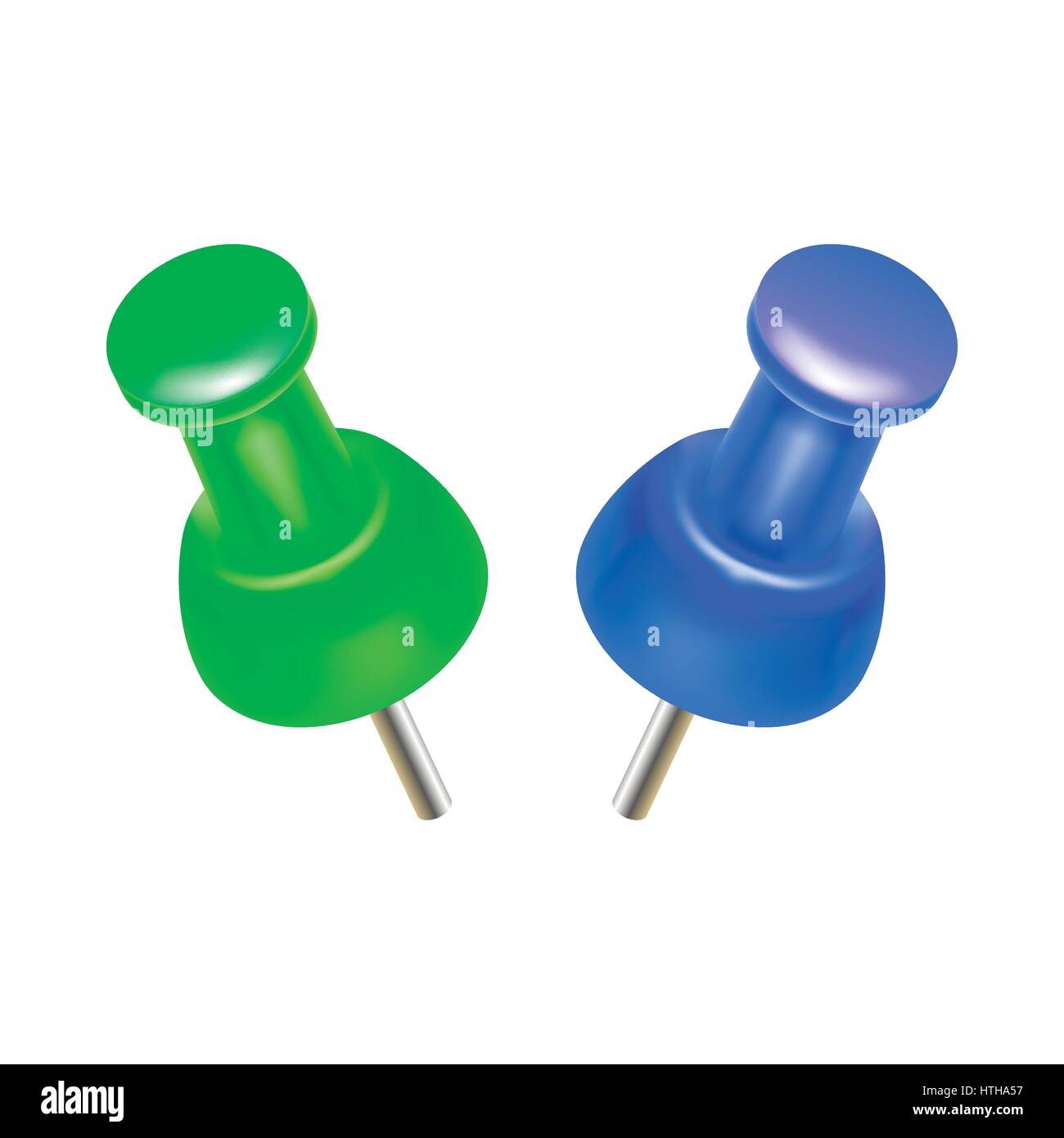 Color pins icon, realistic style Stock Vector Image & Art - Alamy