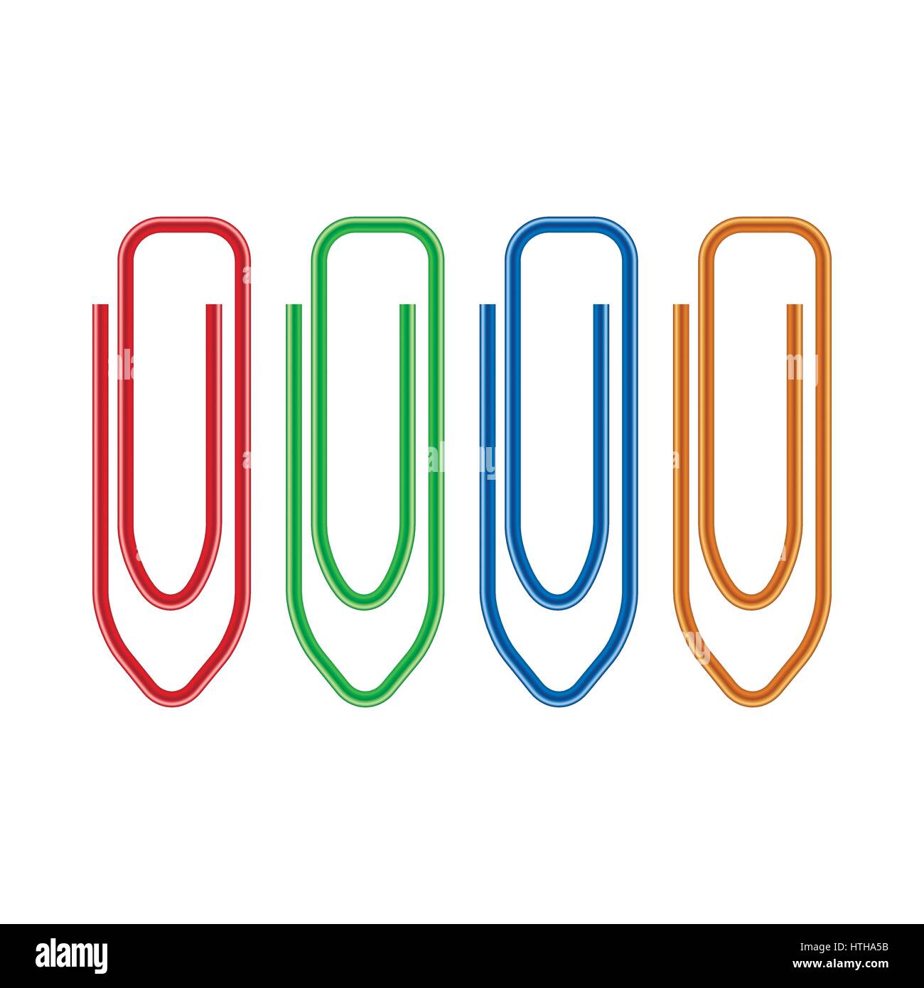 Blue plastic paperclip Stock Vector Images - Alamy