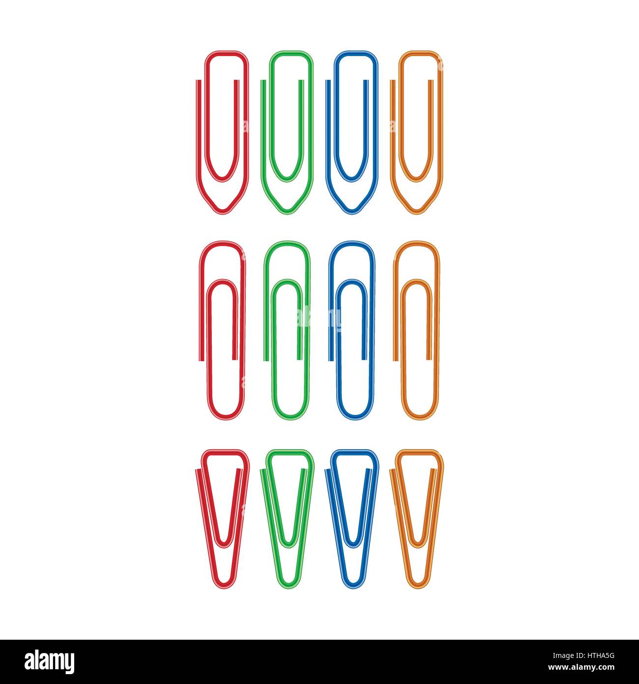 Colorful paper clips icon, realistic style Stock Vector Image & Art - Alamy