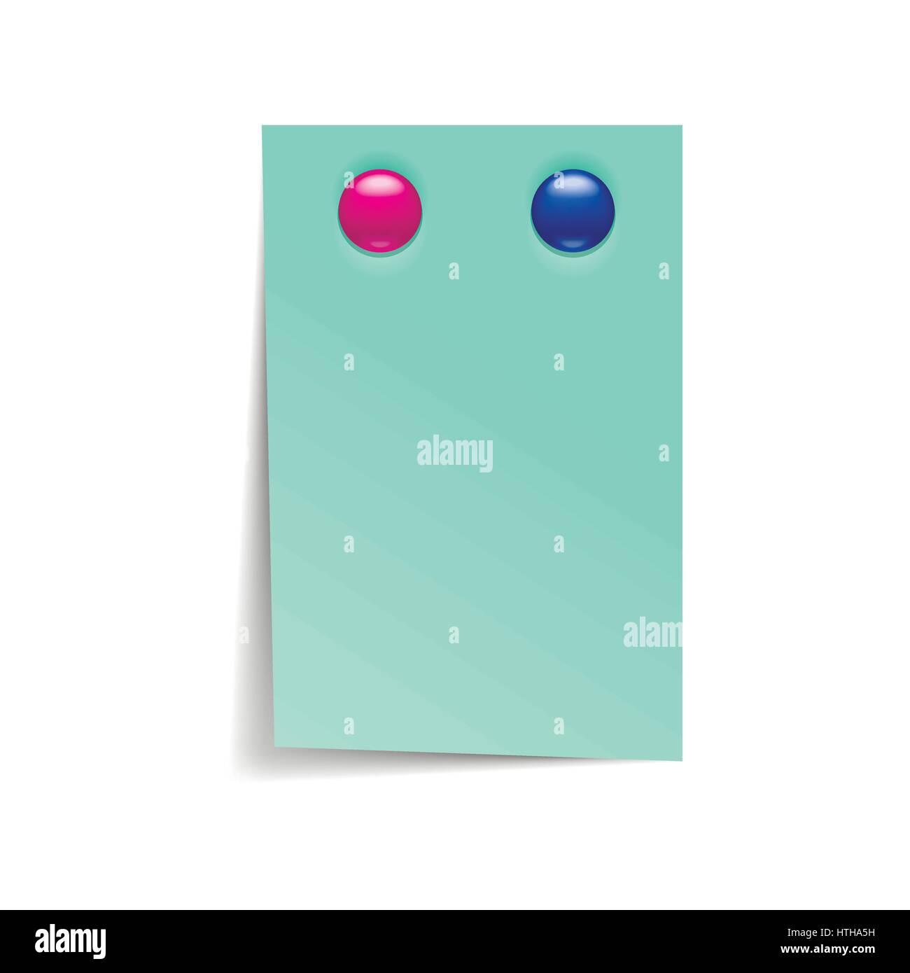 Note paper with magnets icon, realistic style Stock Vector Image & Art ...