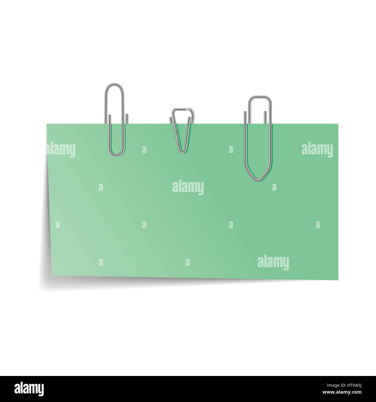 Note with a paper clip icon, realistic style Stock Vector Image & Art ...