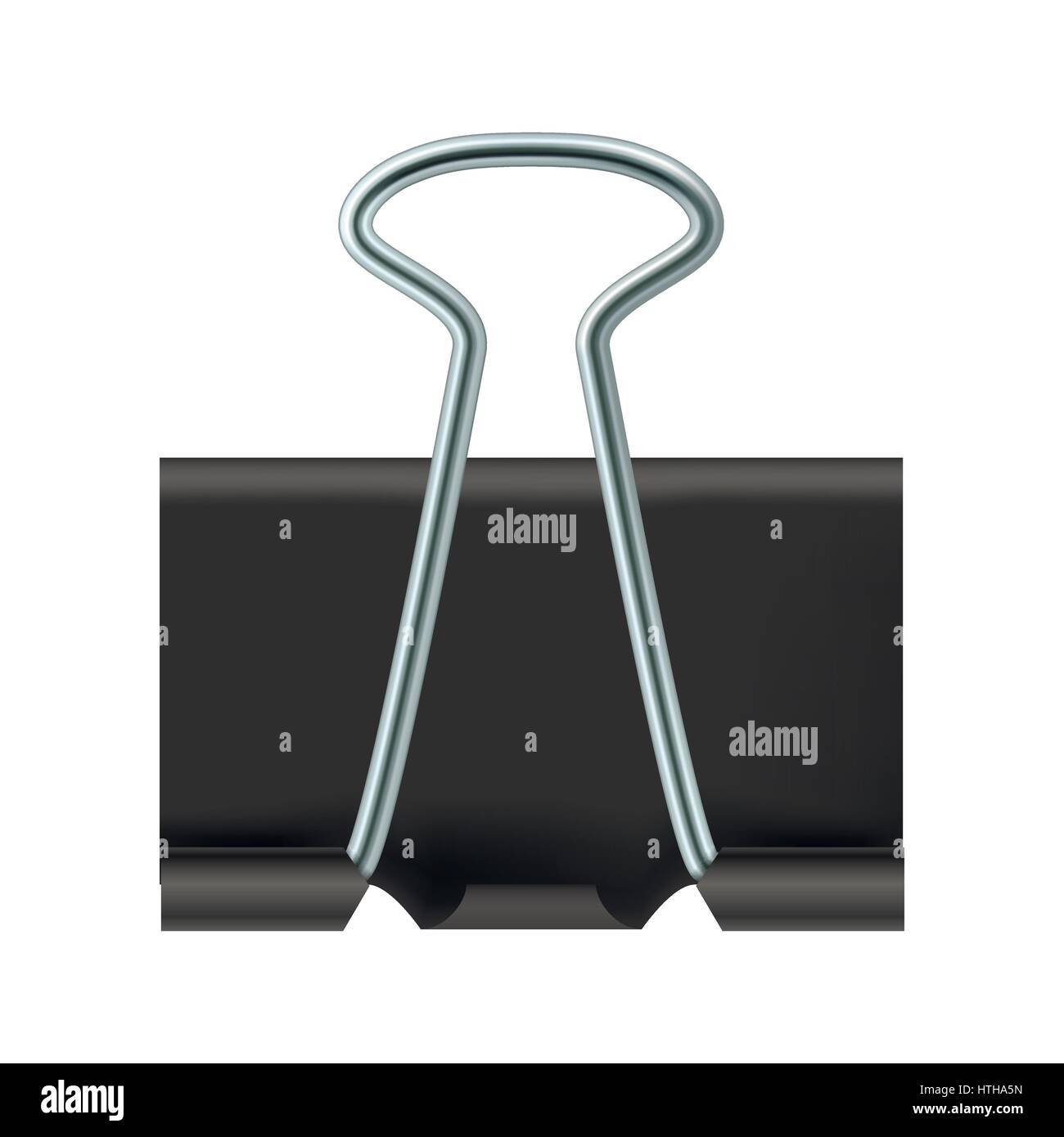 Black binder clip icon, realistic style Stock Vector Image & Art - Alamy