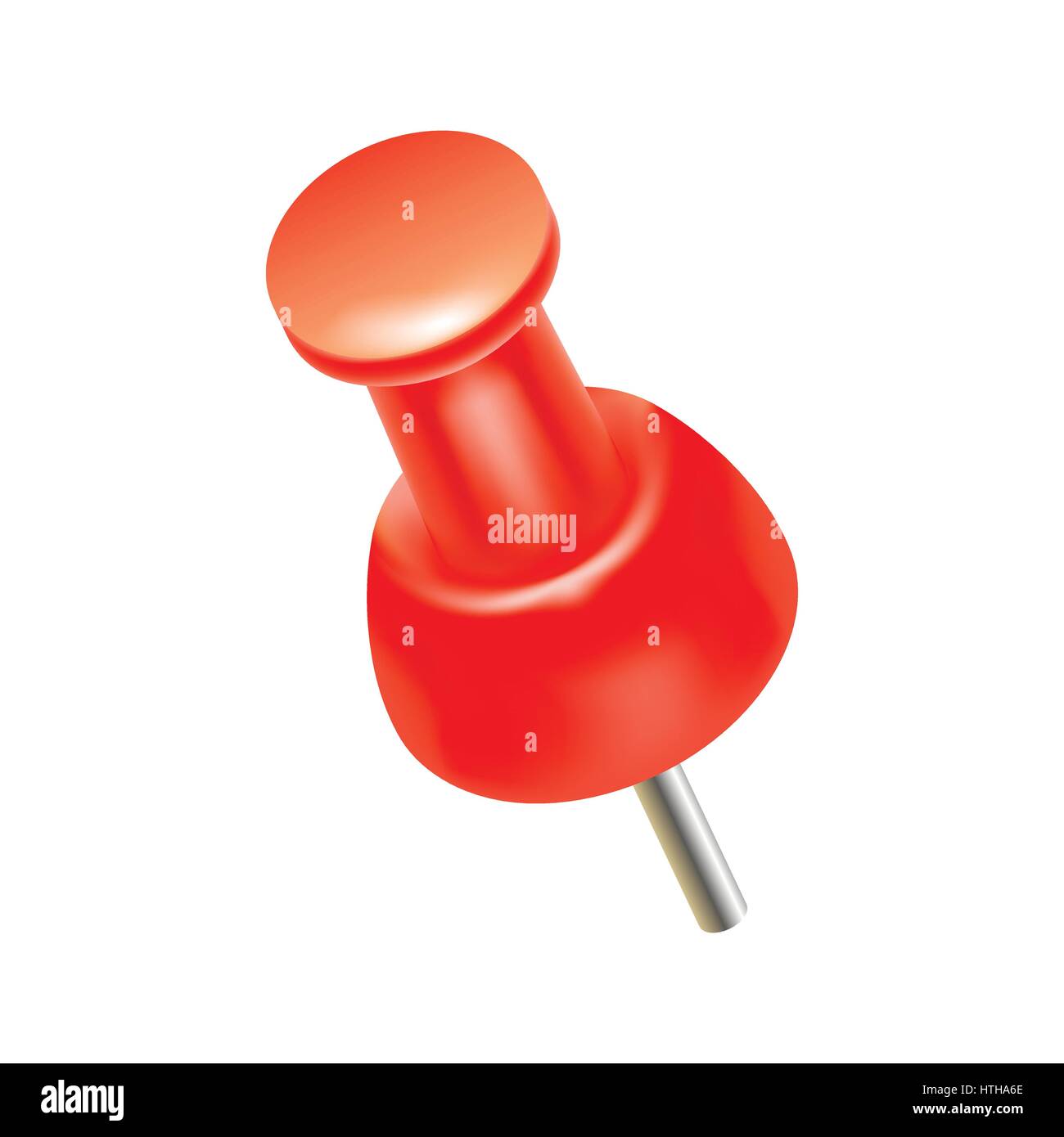 Red push pin icon, realistic style Stock Vector Image & Art - Alamy