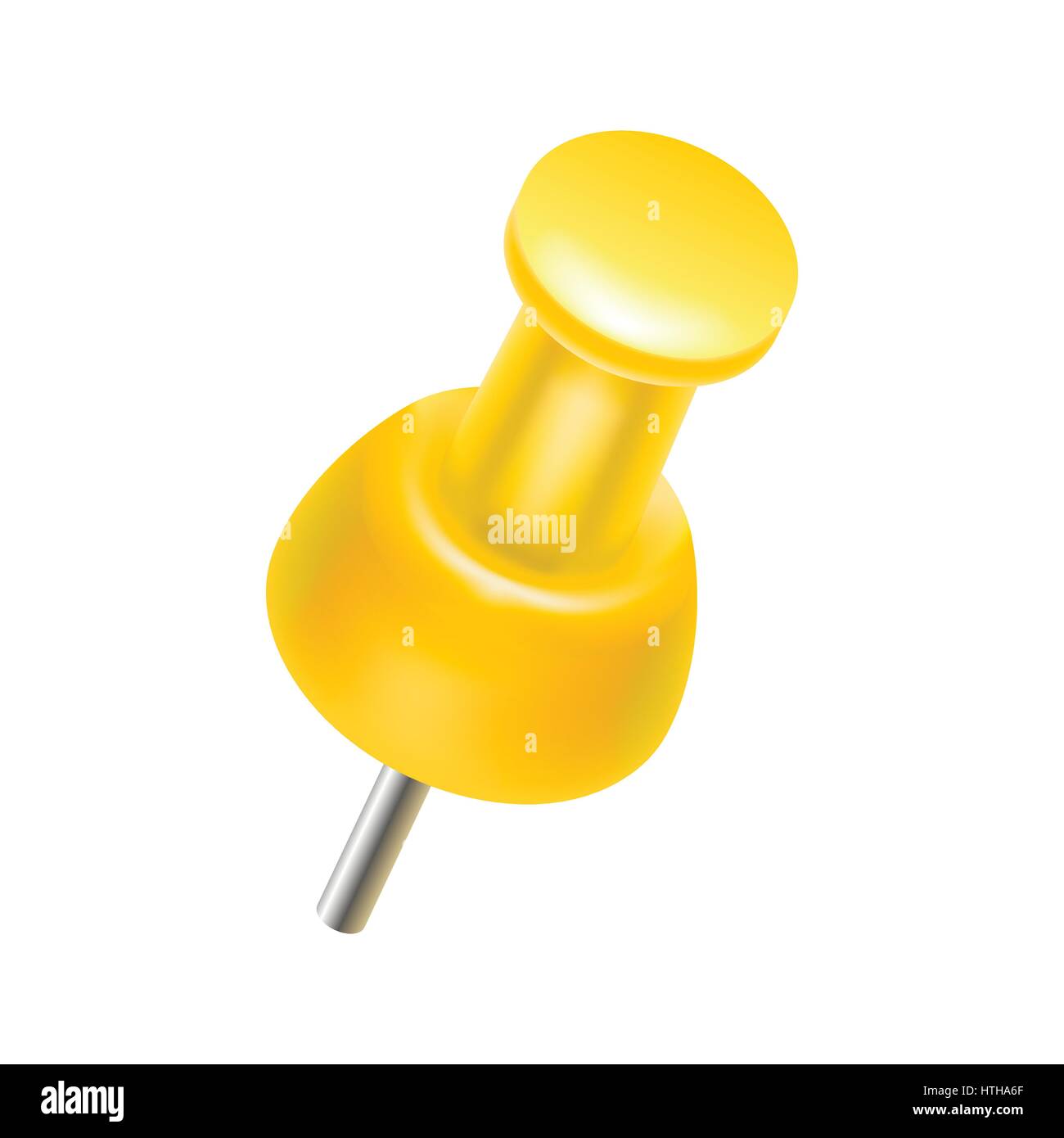 Yellow push pin icon, realistic style Stock Vector Image & Art - Alamy