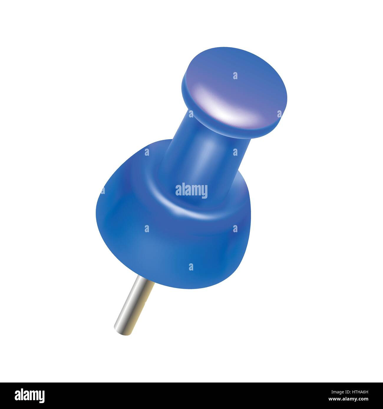 Blue push pin icon, realistic style Stock Vector Image & Art - Alamy