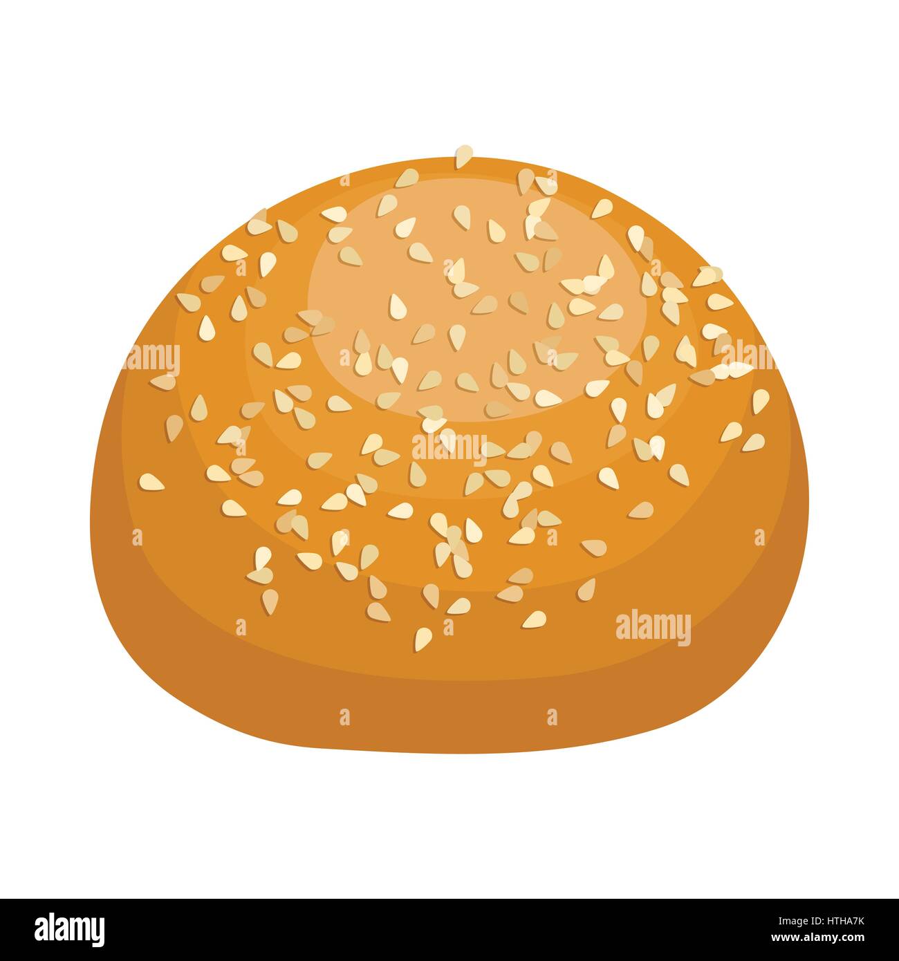 Homemade round wheat bun Stock Vector Images - Alamy
