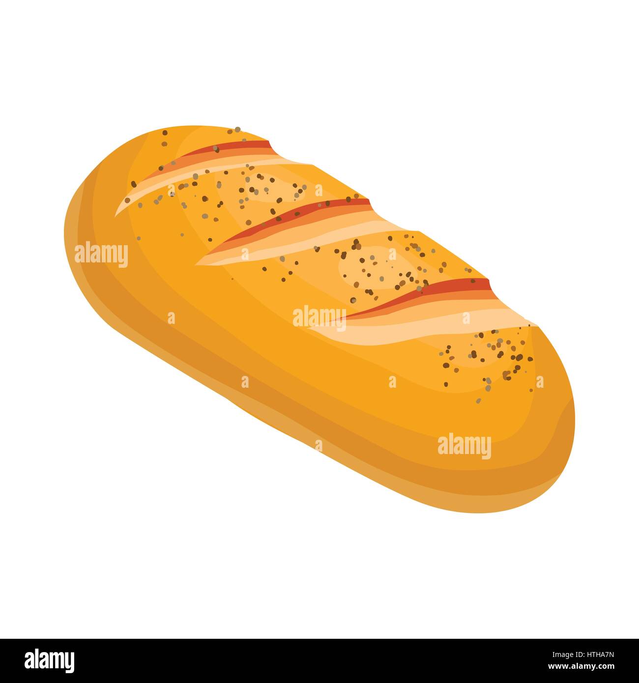 Loaf with poppy seeds icon, realistic style Stock Vector Image & Art ...