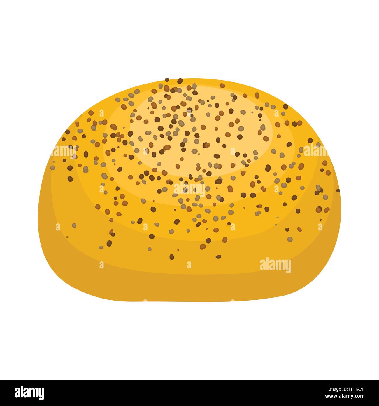 Bun with poppy seeds icon, realistic style Stock Vector Image & Art - Alamy