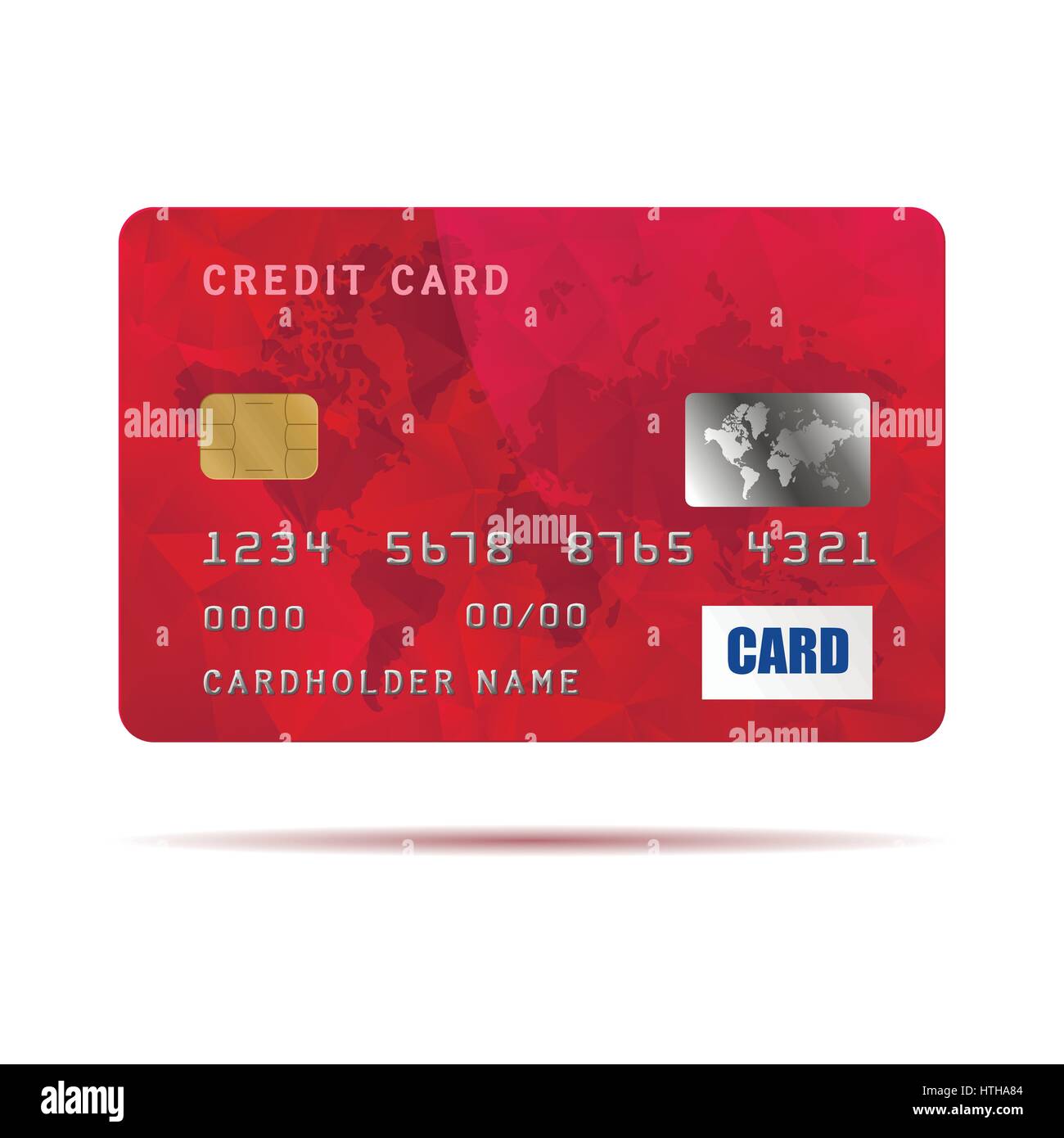 Red credit card icon, realistic style Stock Vector Image & Art - Alamy
