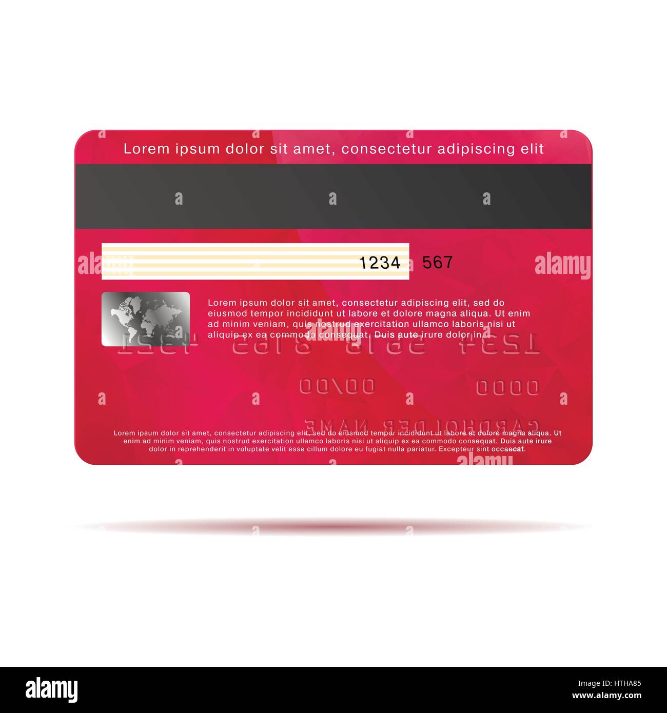 Back of credit card number Stock Vector Images - Alamy
