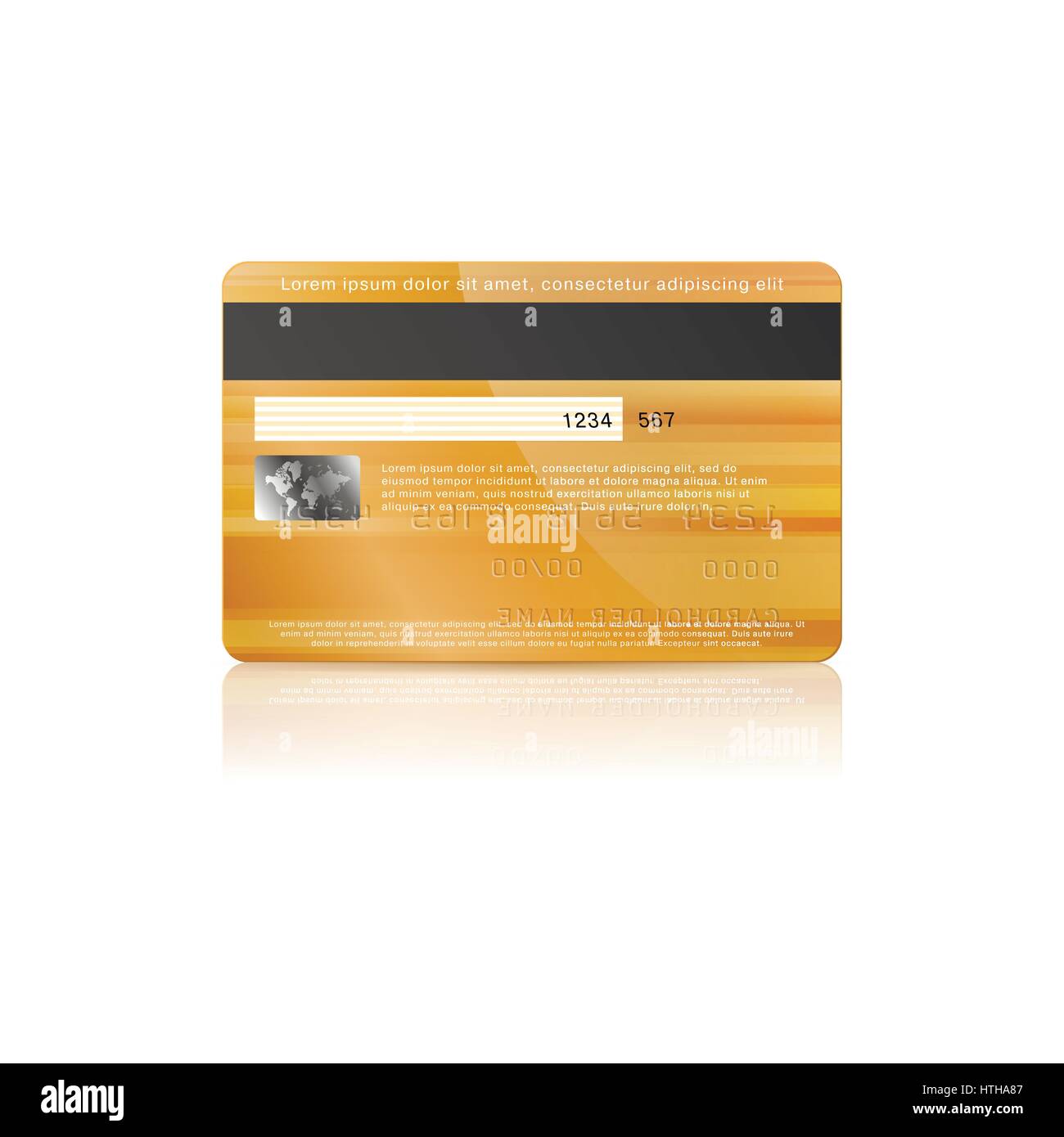 Credit card back icon in realistic style Stock Vector Image & Art - Alamy