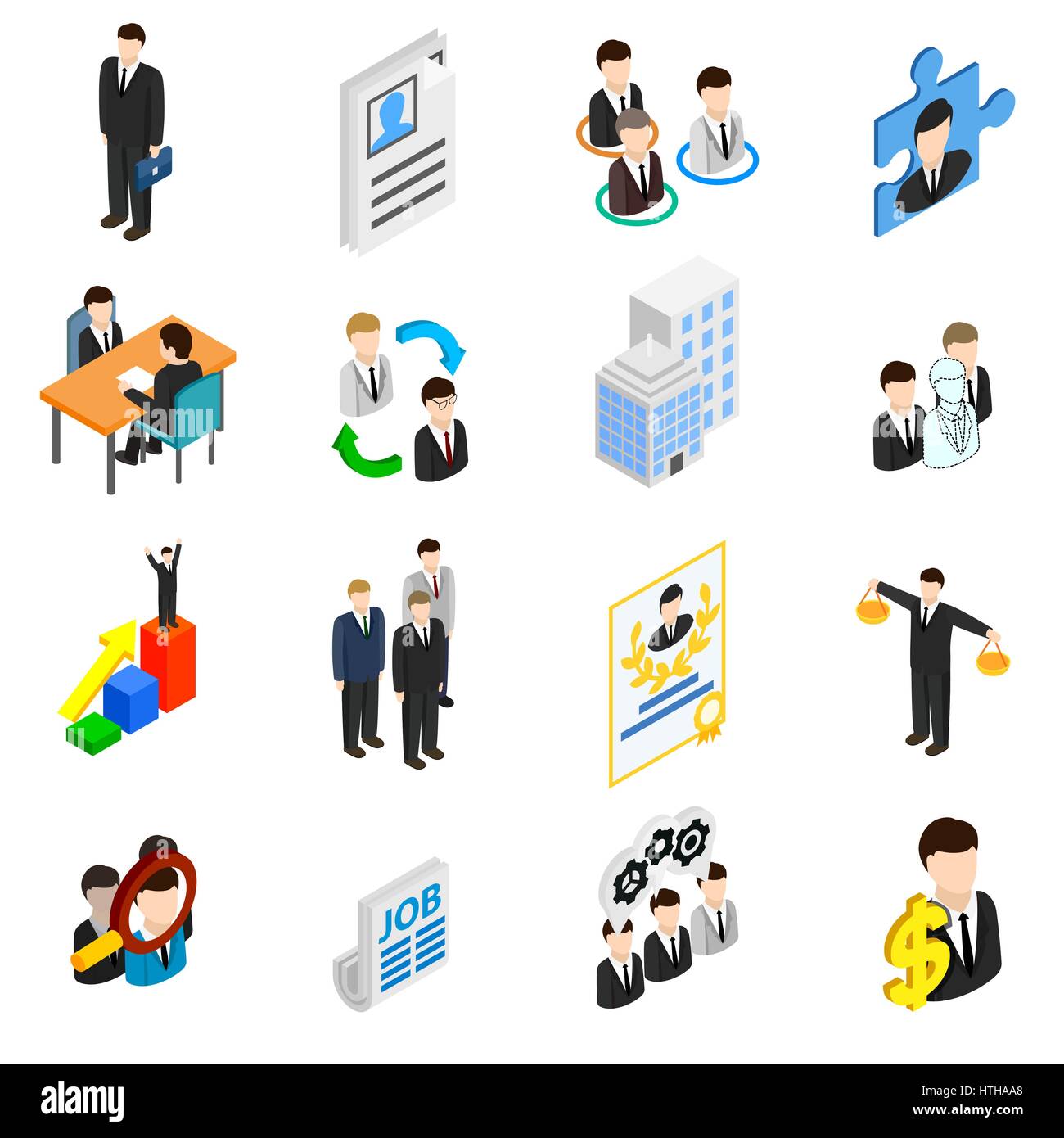 Human resources icon isometric hi-res stock photography and images - Alamy