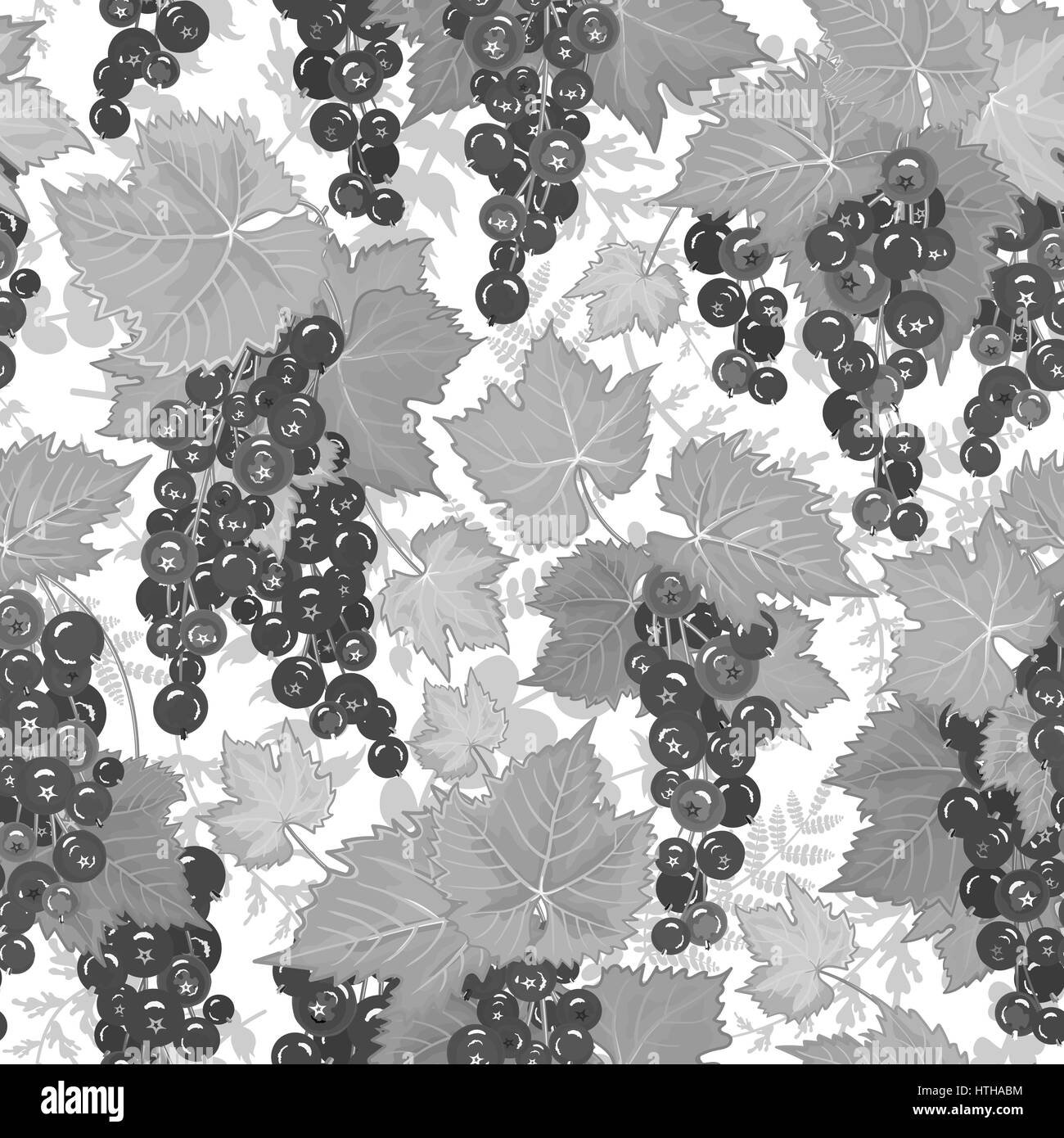 Vector berry pattern. Background with currant. Orange gray Stock Vector ...