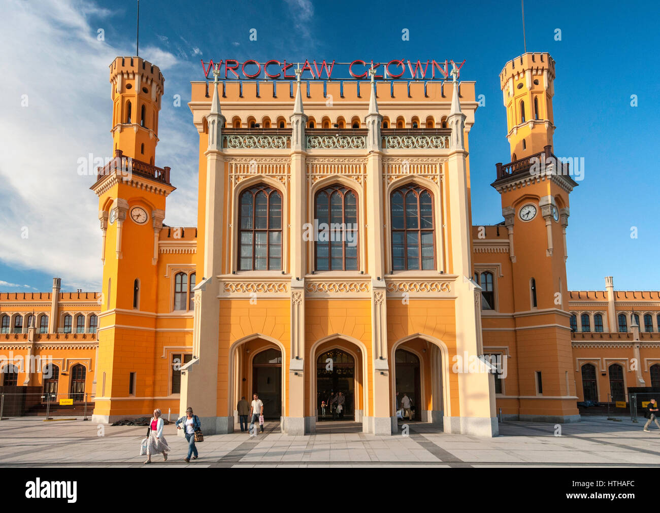 Main Railway Station, late 19th century, neo-gothic style with Tudor ...