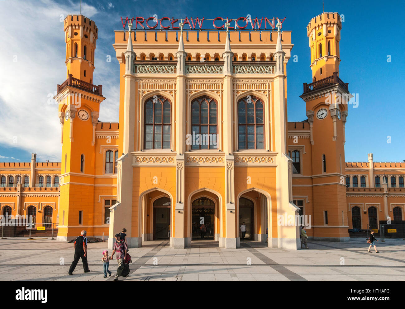 Main Railway Station, late 19th century, neo-gothic style with Tudor ...