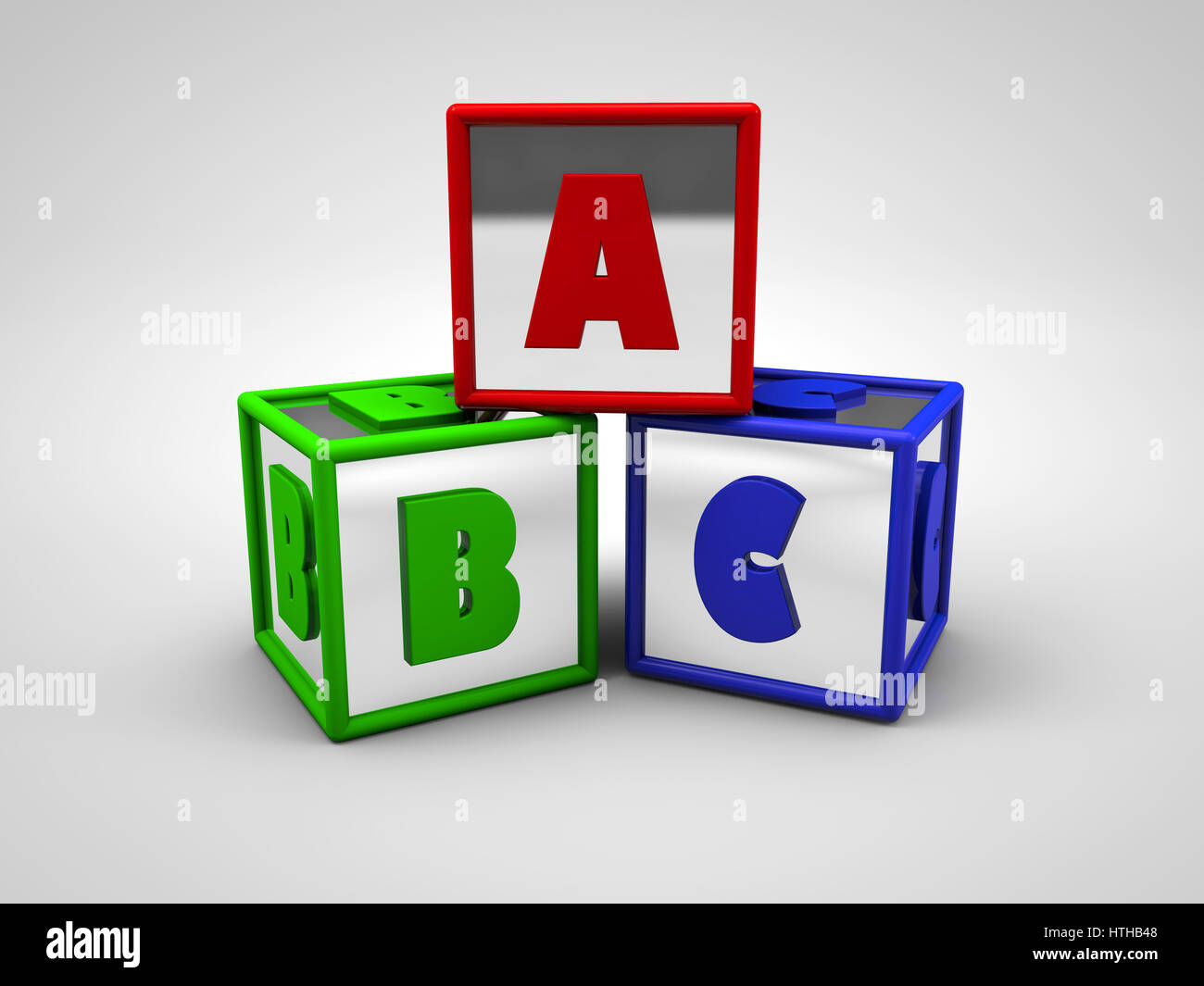 ABC colored alphabet letters 3d render Stock Photo - Alamy