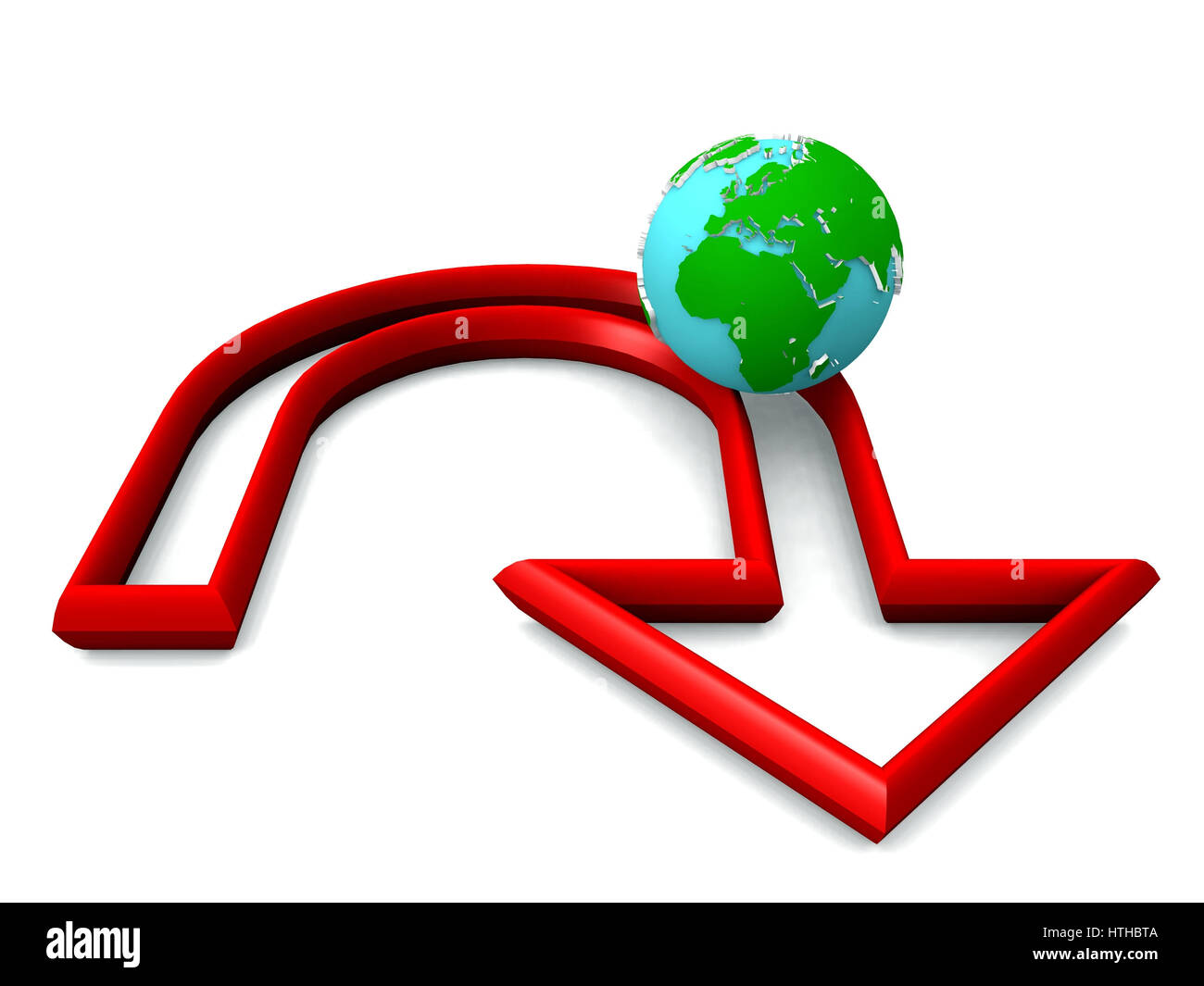 earth and arrow Stock Photo - Alamy