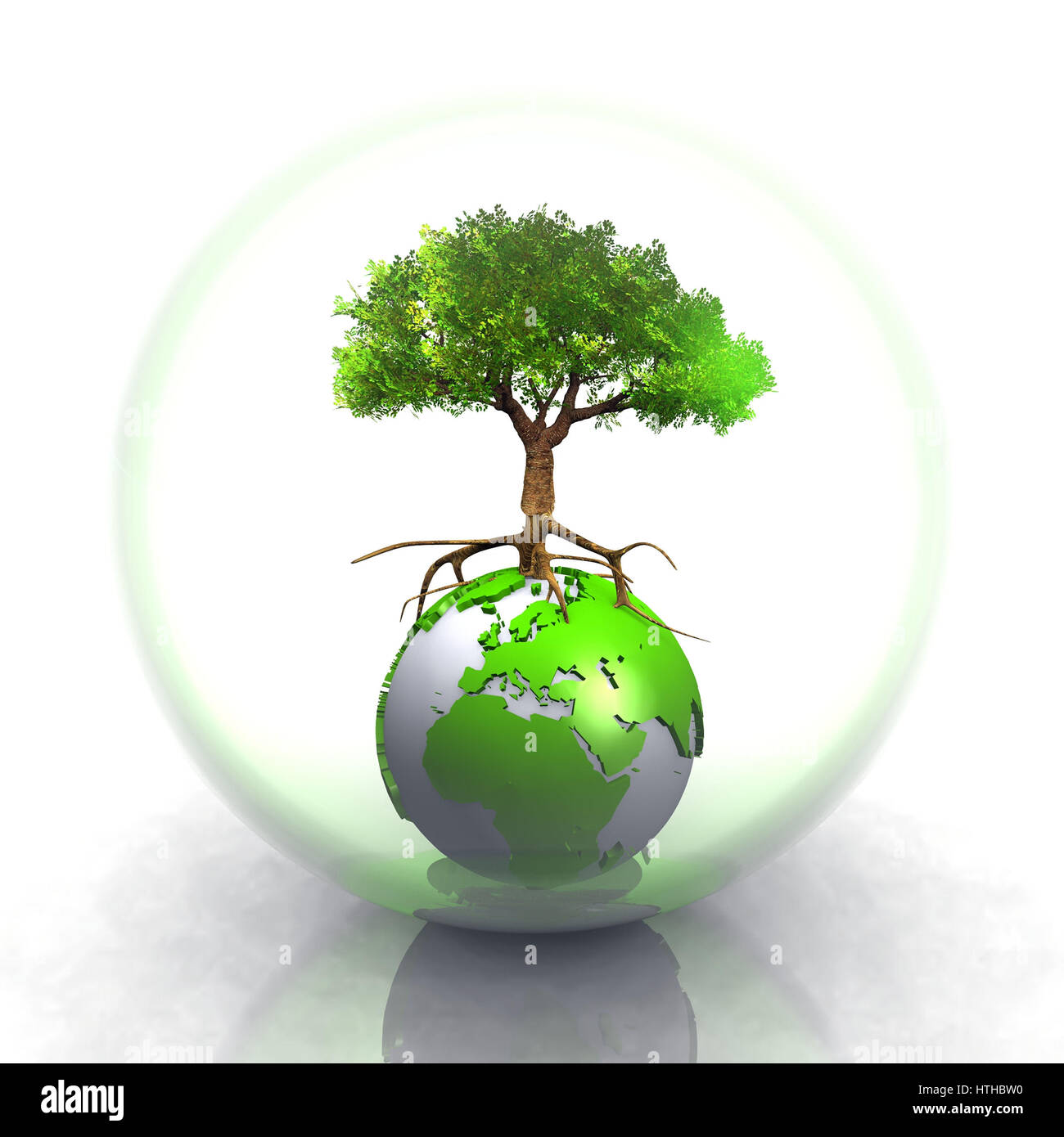 earth and tree in a bubble Stock Photo - Alamy