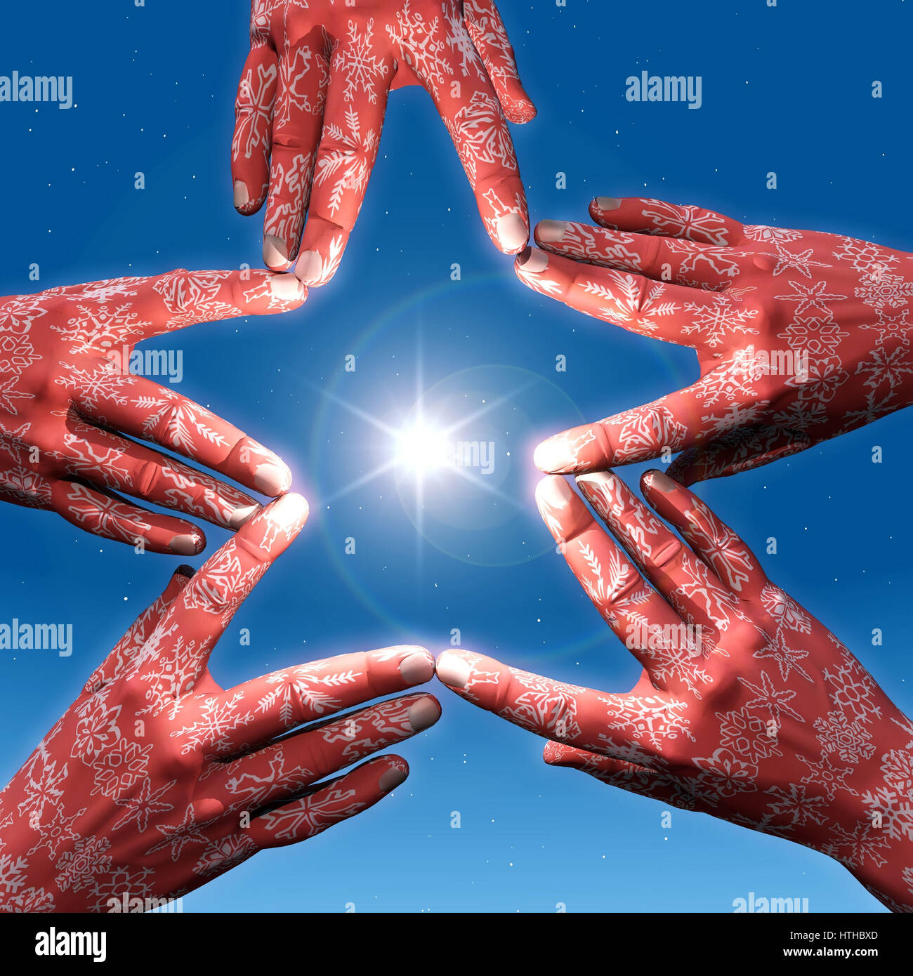 the hand star Stock Photo - Alamy