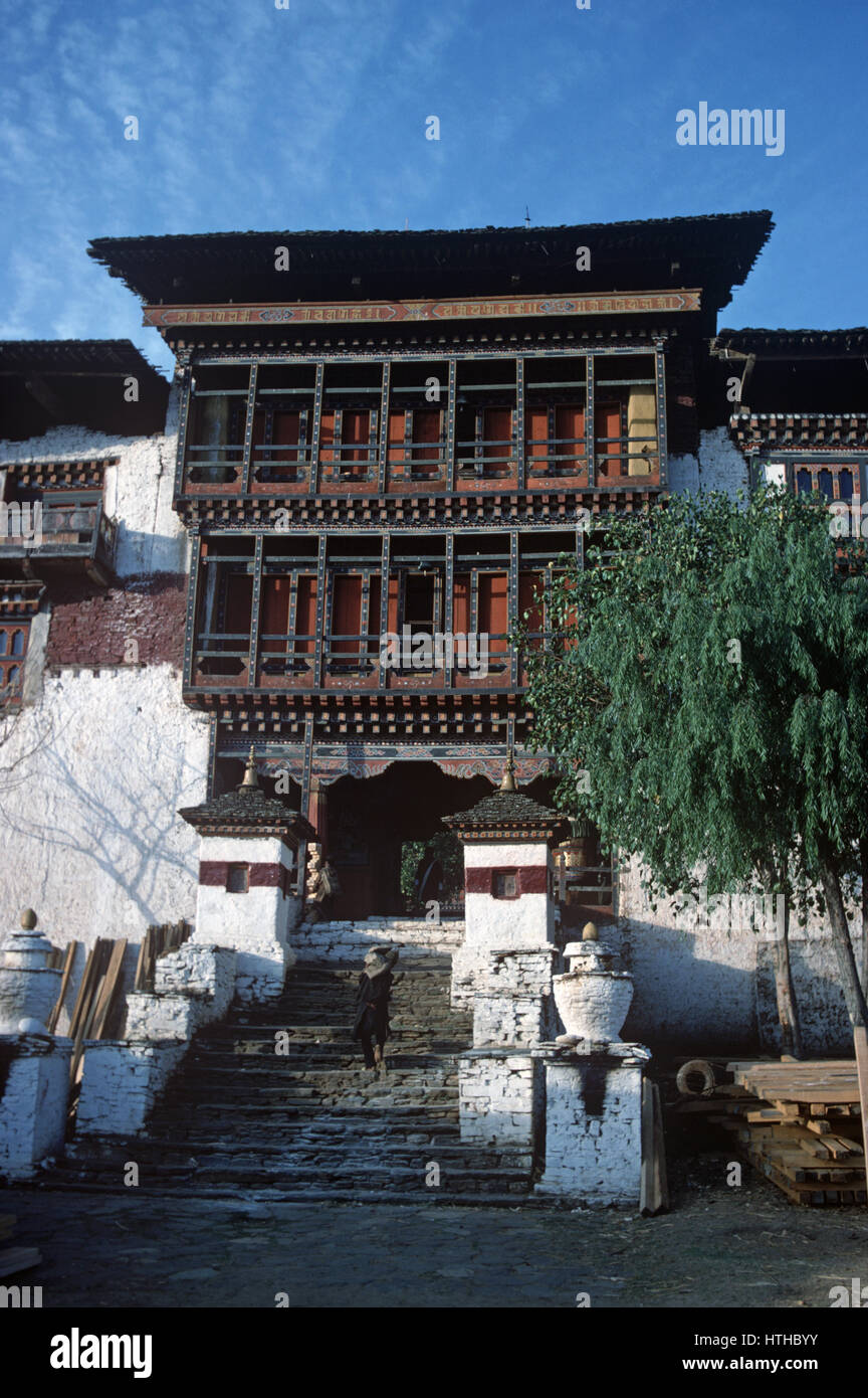 Wangdiphodrang Dzong, Wangdiphodrang monastery, Bhutan, Himalayas Stock ...
