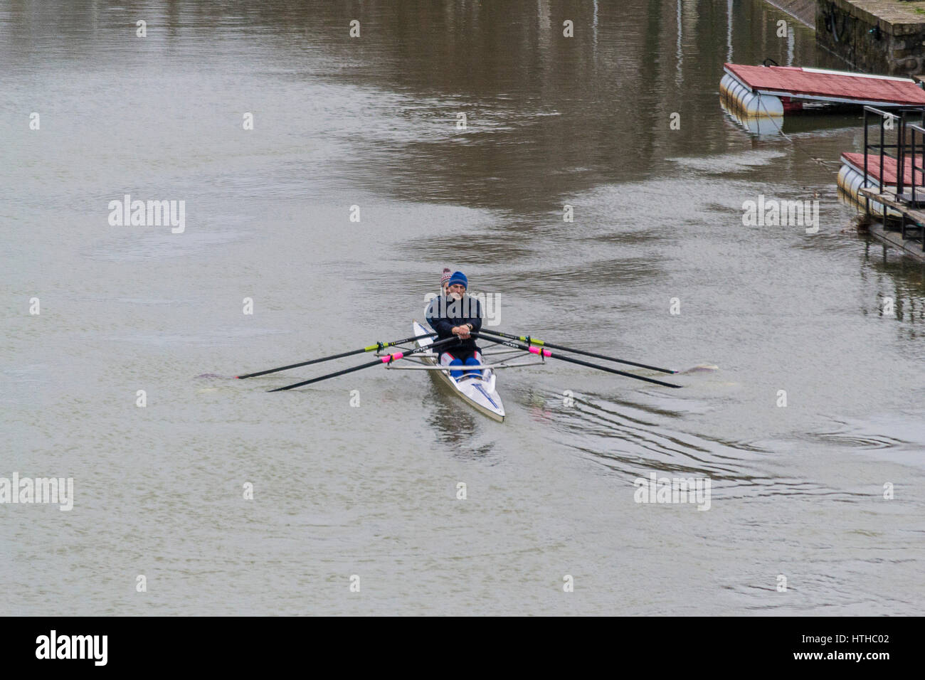 Two people row in canoe hi-res stock photography and images - Alamy