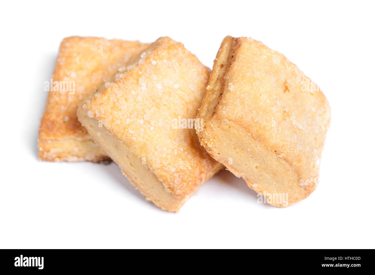 Square cookies isolated on white background Stock Photo - Alamy