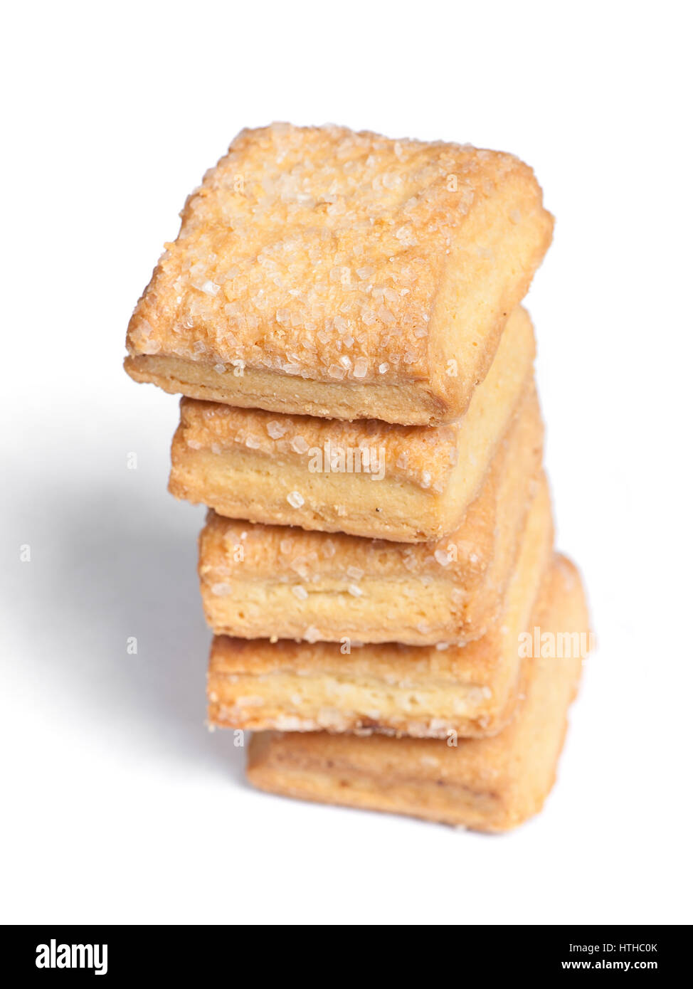 Square cookies isolated on white background Stock Photo - Alamy