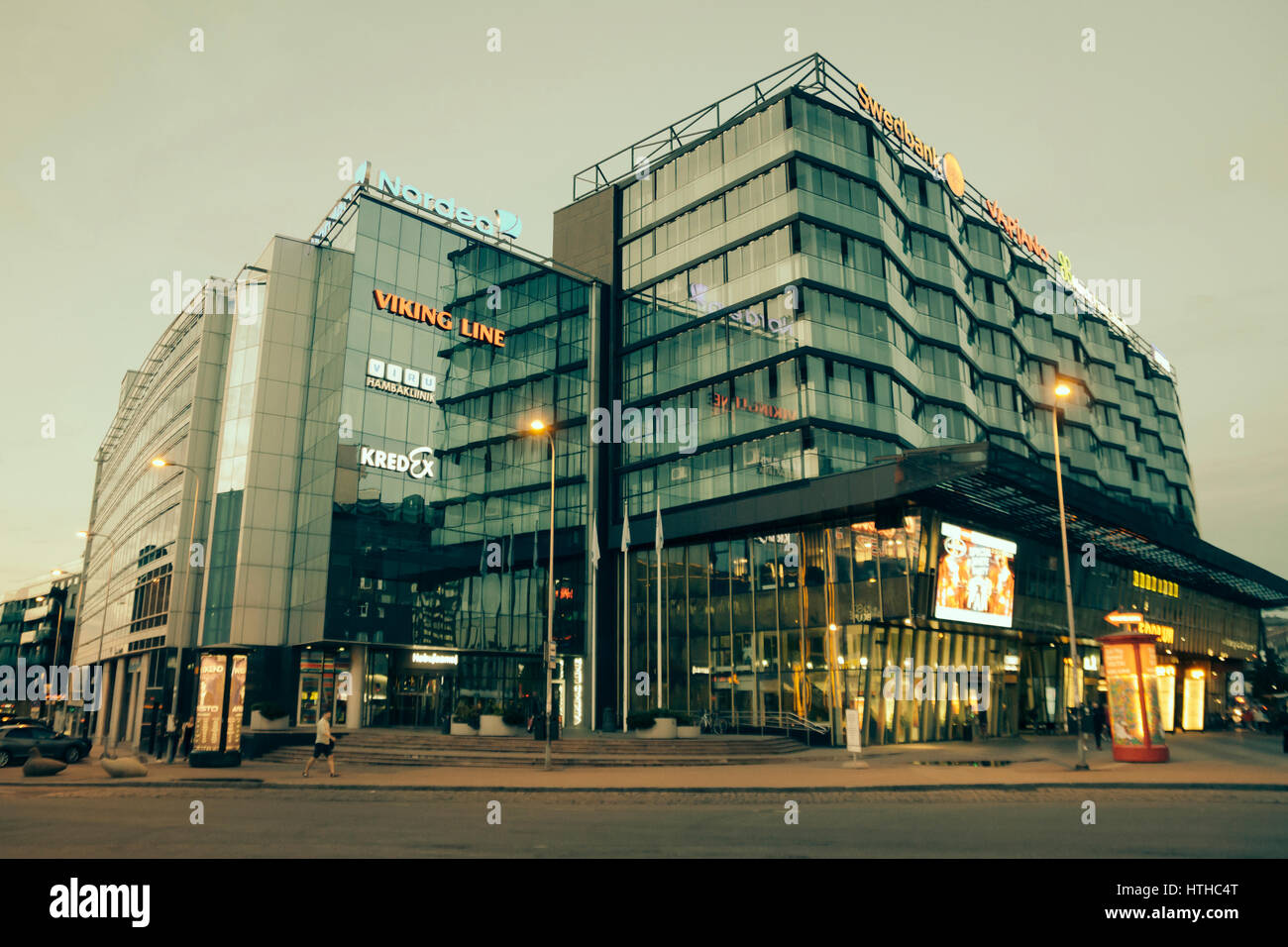 Modern city center of Tallinn, the capital and largest city of Estonia ...