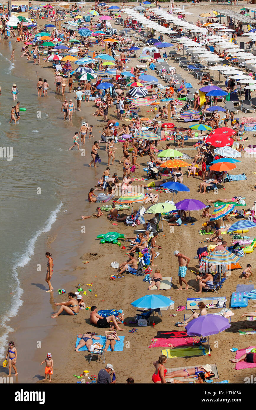 Woman relaxing on the beach spain hi-res stock photography and images ...