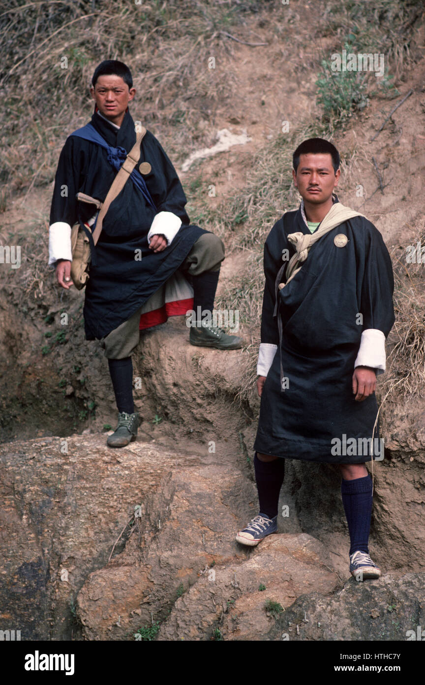 Postal runners, Bhutan Postal Service, Bhutan, Himalayas Stock Photo ...