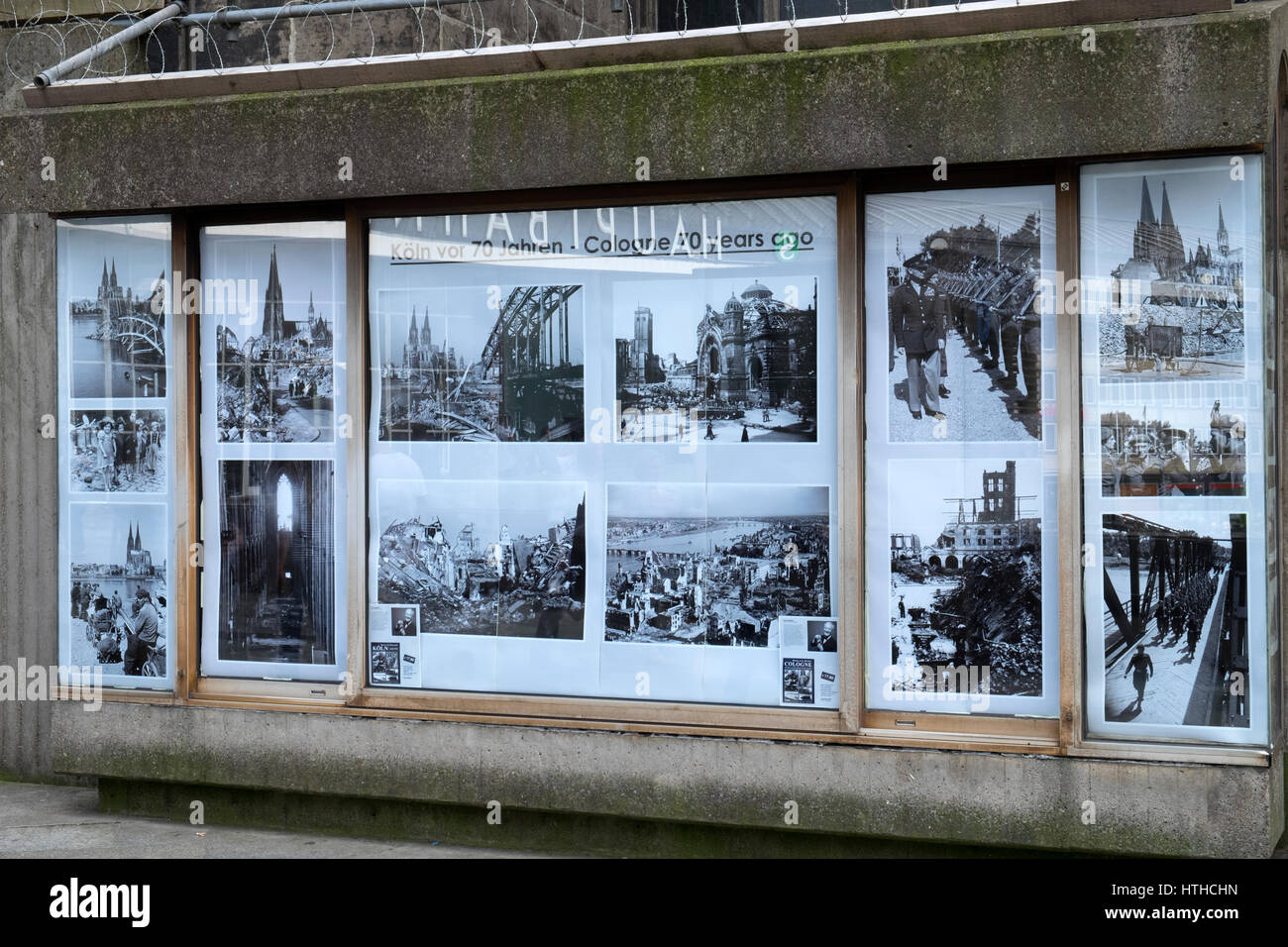 Historic photographs of Cologne after World War Two on display in a ...