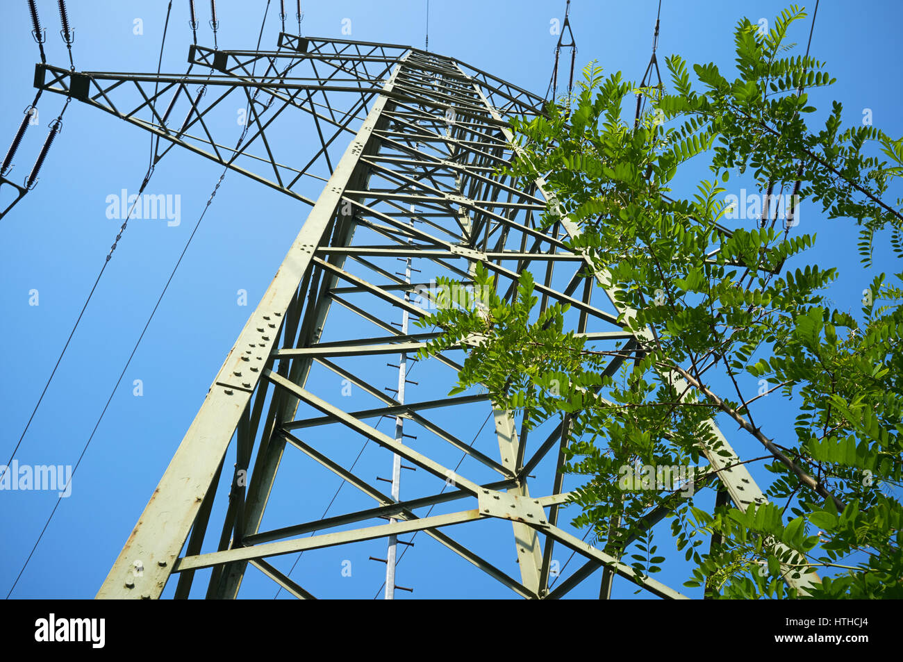 High voltage electricity pylon Stock Photo - Alamy
