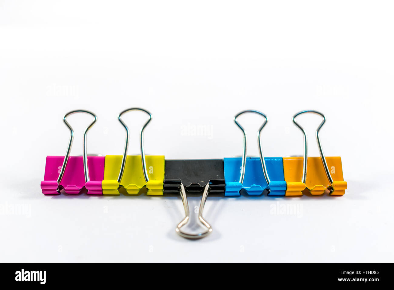 Office binder Clips isolated on white background Stock Photo - Alamy