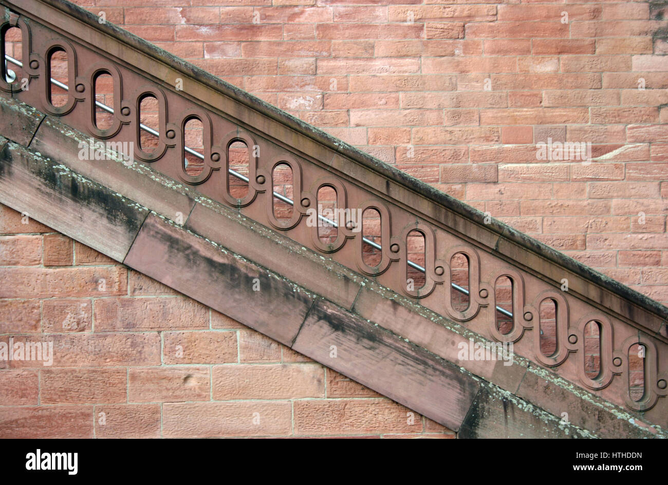 Diagonal stone staircase on an old palace Stock Photo - Alamy