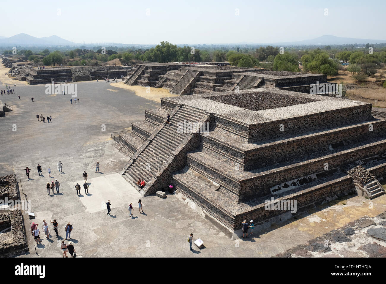Teotihuacan historical complex, Valley of Mexico, State of Mexico Stock ...