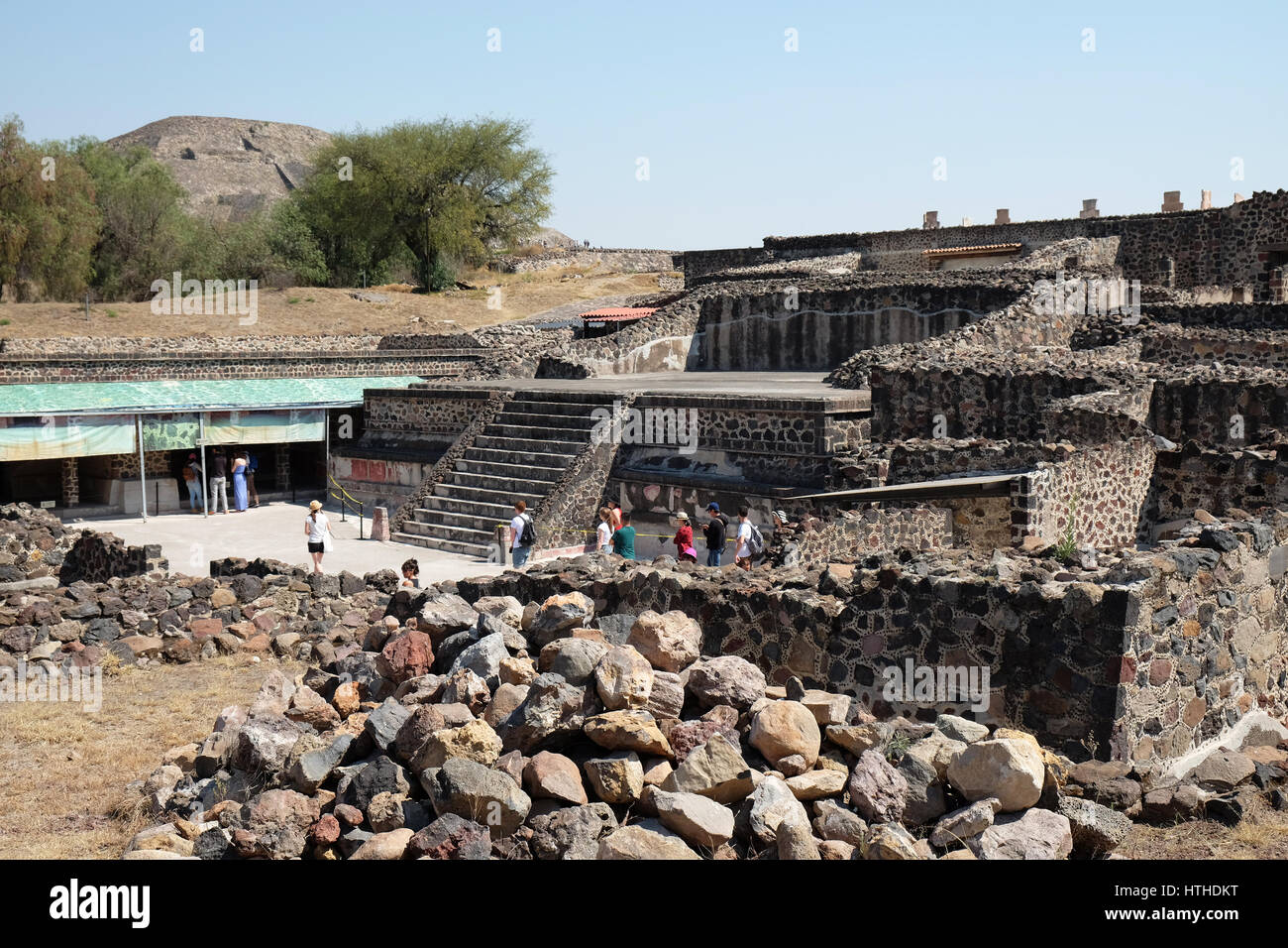 Teotihuacan historical complex, Valley of Mexico, State of Mexico Stock ...