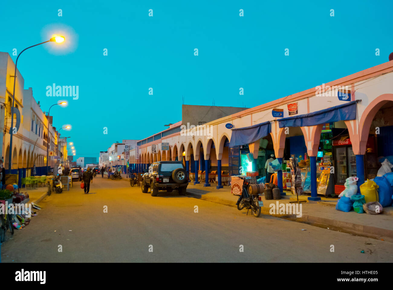 Main street, Mirleft, southern Morocco Stock Photo - Alamy