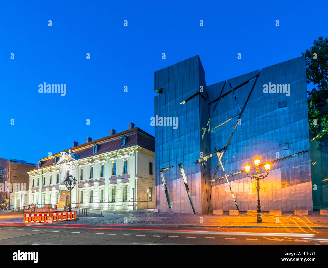 Night View of exterior of Jewish Museum in Berlin , Germany Stock Photo ...