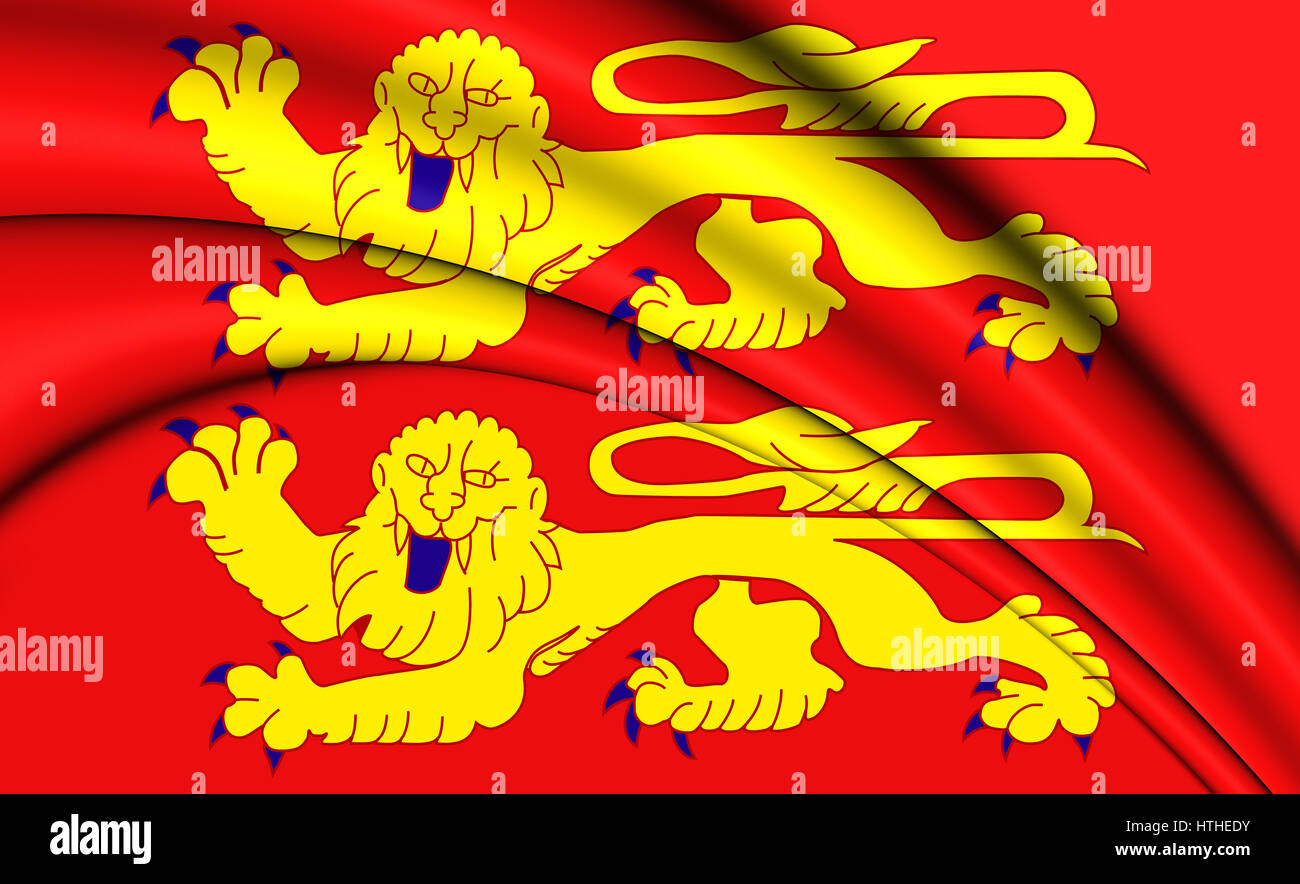3D Flag of Normandy, France. 3D Illustration Stock Photo - Alamy