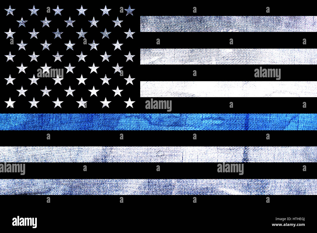 A police and law enforcement support flag background with a textured ...
