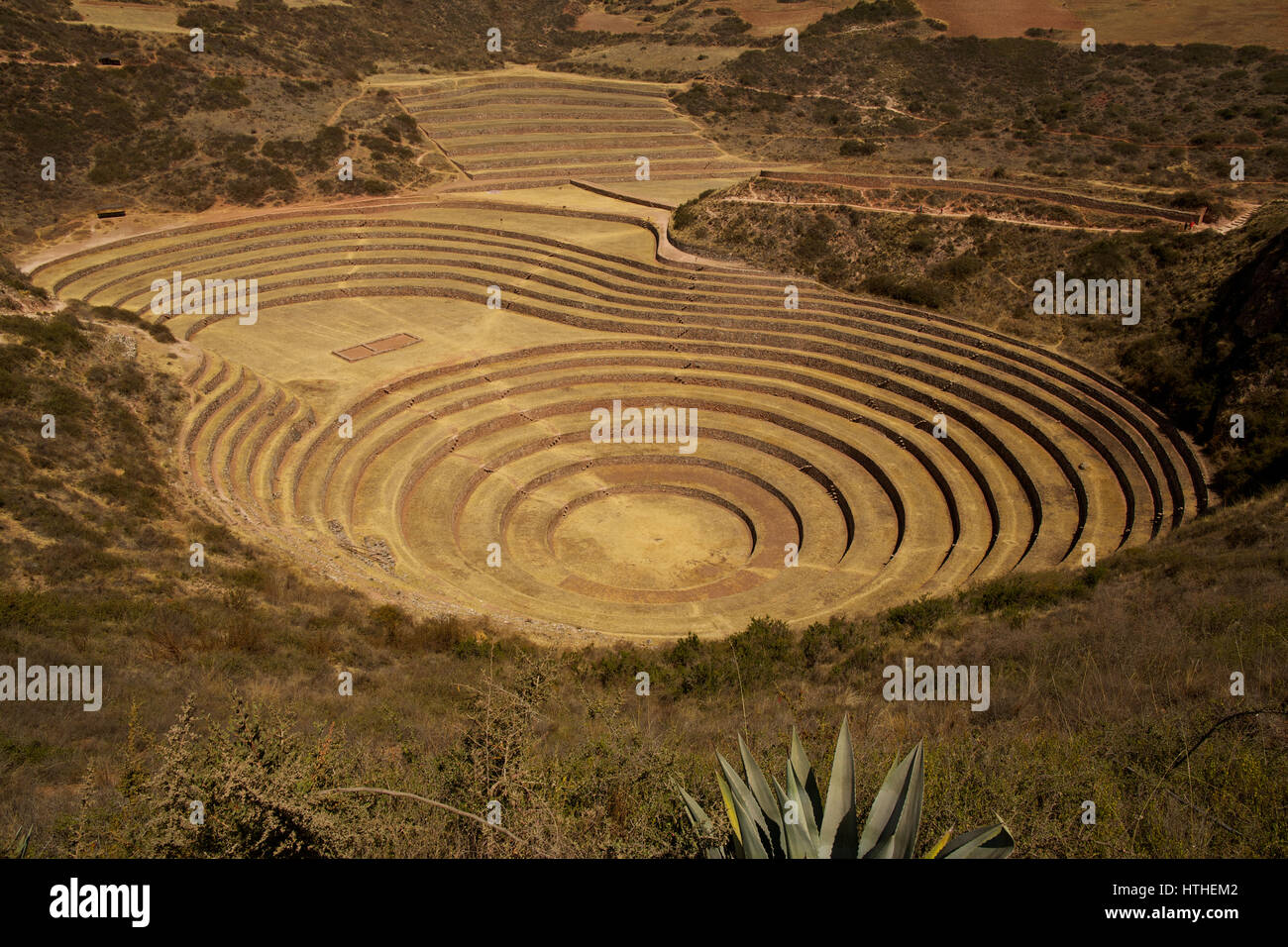 Moray Inca ruins agricultural site in the Sacred Valley of Peru, near ...