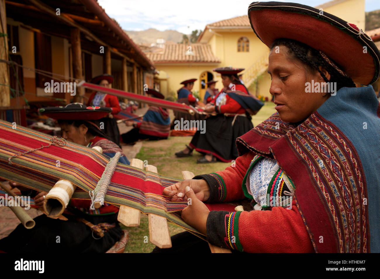 Chinchero women's Weaving Project, near Cusco, Andes, Peru, South ...