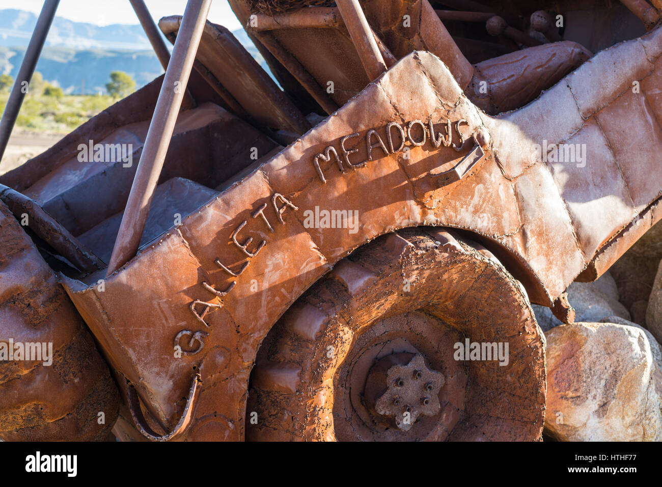 Metal sculpture artwork (by Ricardo Breceda). Borrego Springs ...
