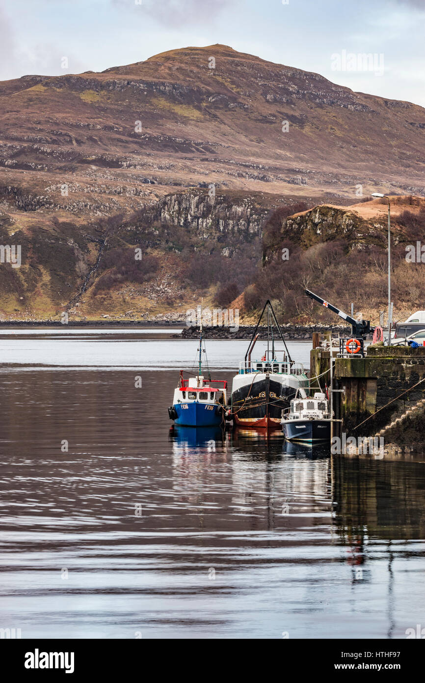 Ben Tianavaig across Loch Portree, on the Isle of Skye, Scotland ...