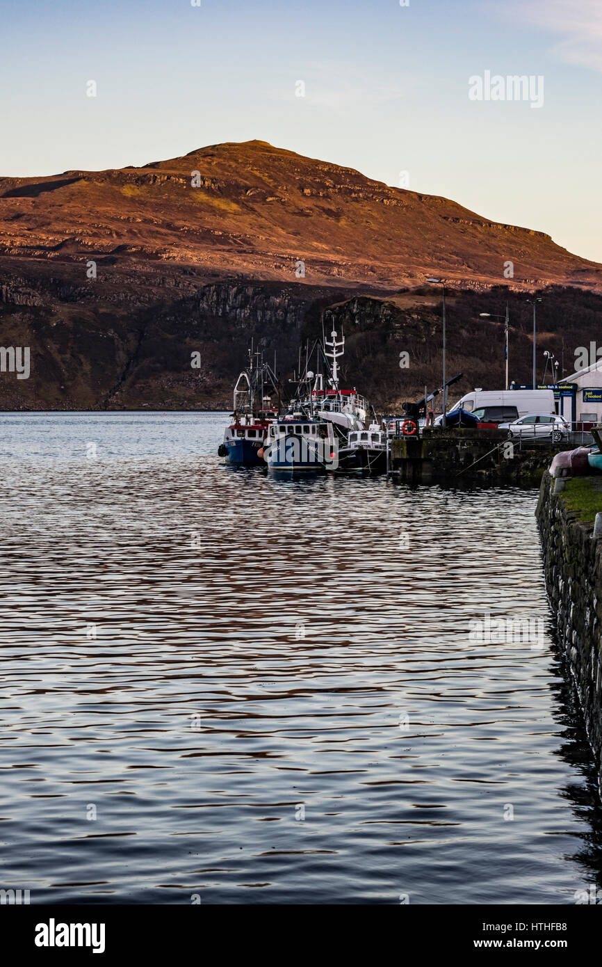 Ben Tianavaig across Loch Portree, on the Isle of Skye, Scotland ...